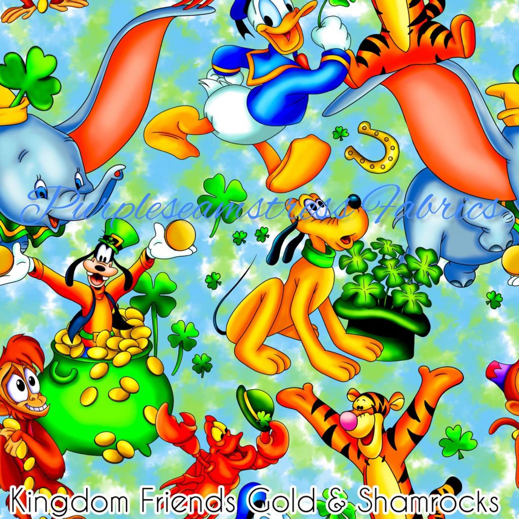Kingdom Friends Gold & Shamrocks – Fabric – Purpleseamstress Fabric