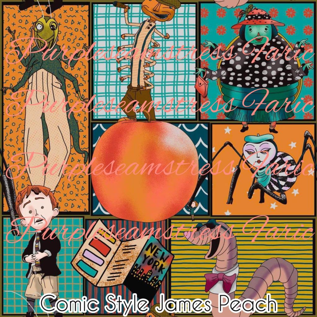 Comic Style James Peach – Fabric – Purpleseamstress Fabric