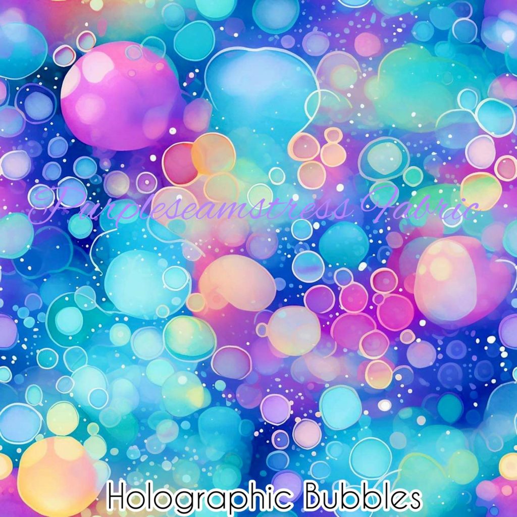Holographic Bubbles – Fabric – Purpleseamstress Fabric