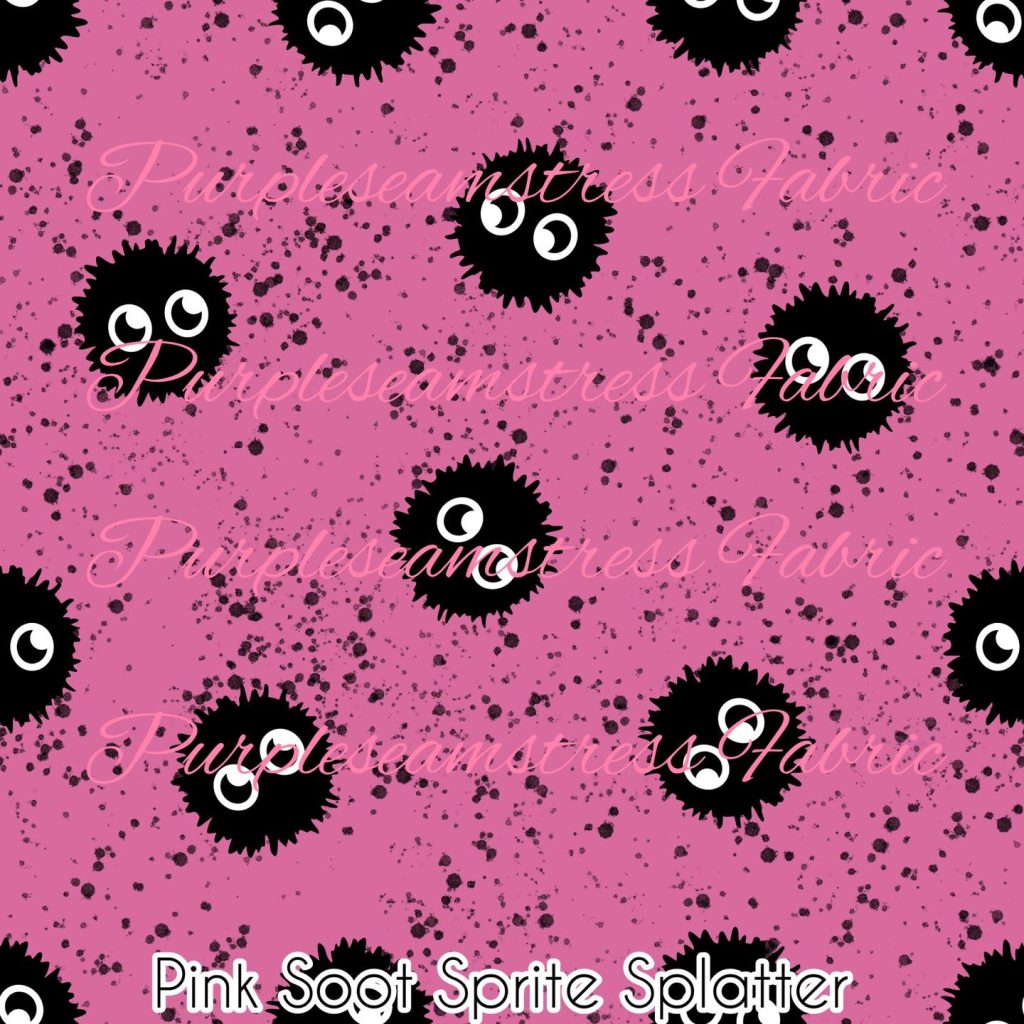 Pink Soot Sprite Splatter – Purpleseamstress Fabric Pink Soot Sprite Splatter – Purpleseamstress Fabric