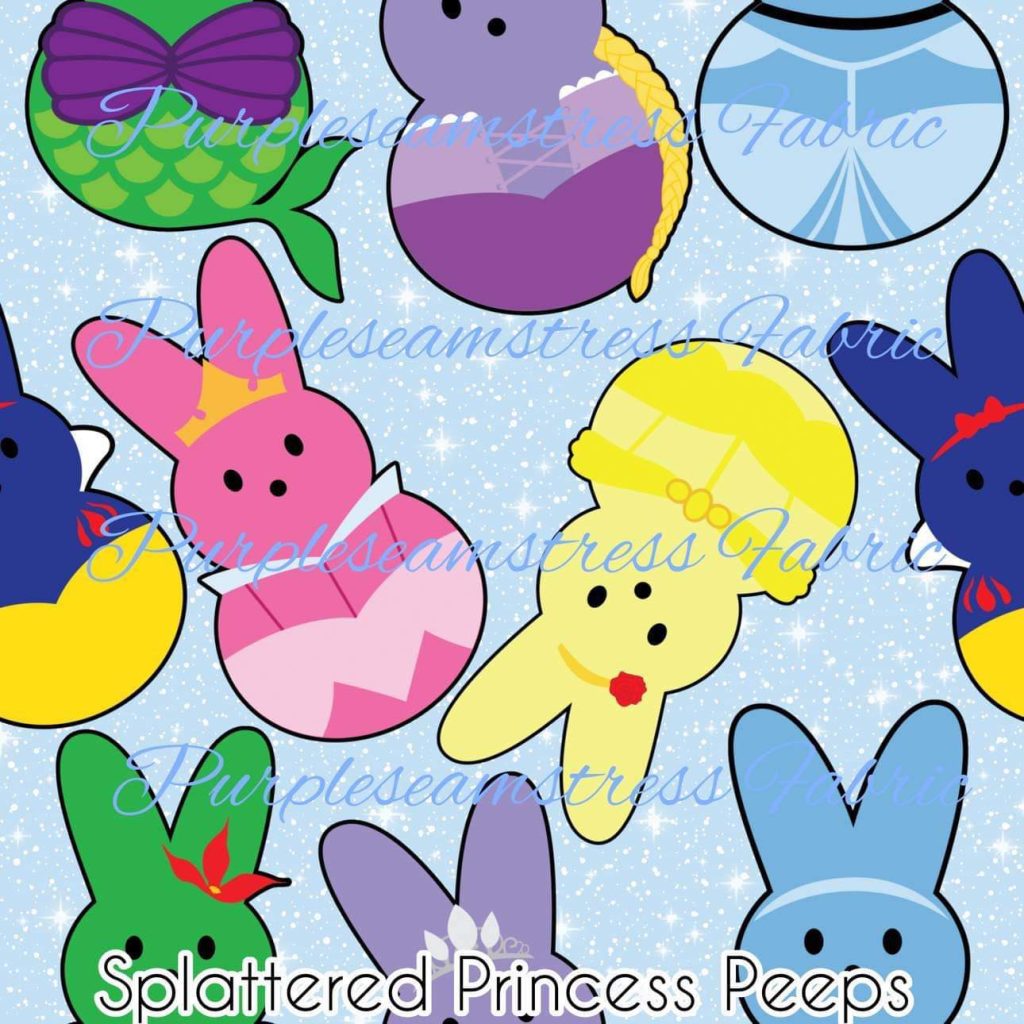 Splattered Princess Peeps – Purpleseamstress Fabric