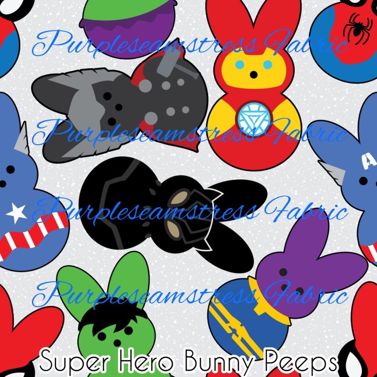 Super Hero Bunny Peeps – Fabric – Purpleseamstress Fabric