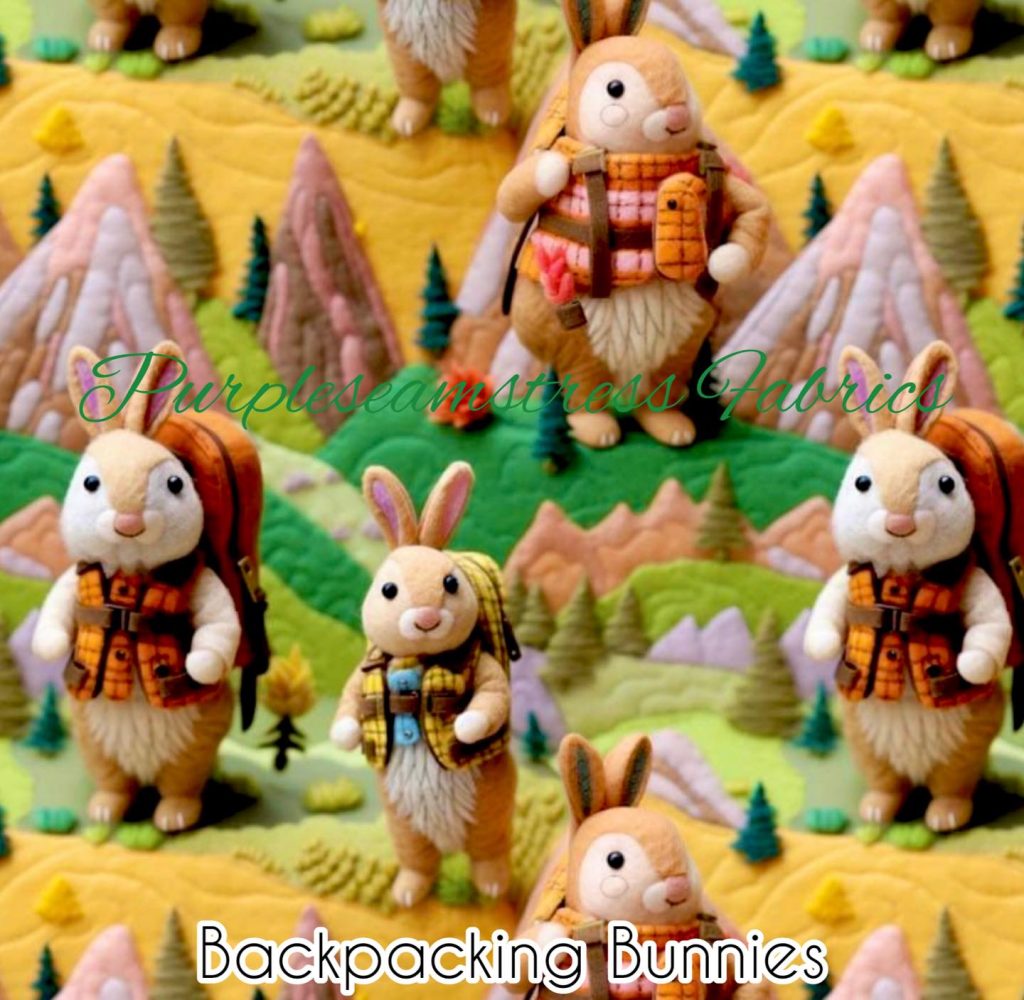 Backpacking Bunnies – Purpleseamstress Fabric
