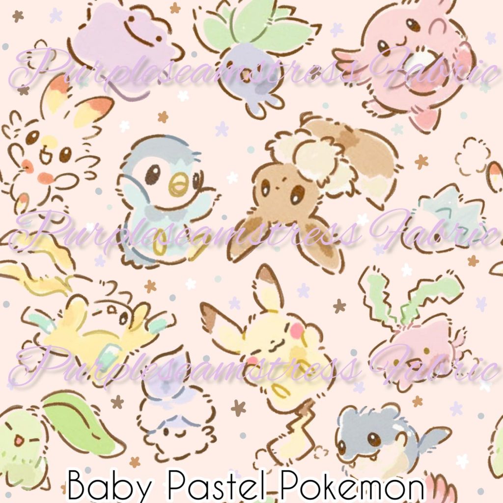 Baby Pastel Pokemon – Purpleseamstress Fabric