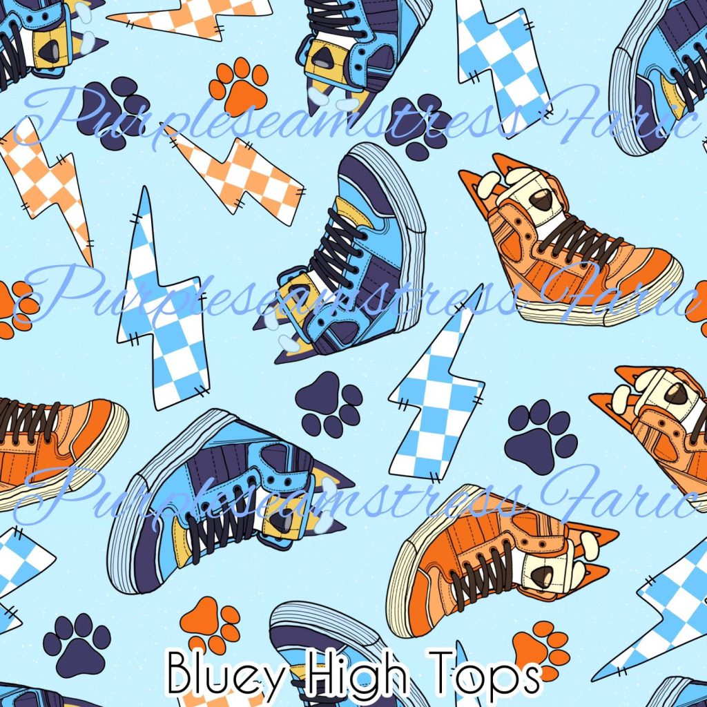 Bluey High Tops – Purpleseamstress Fabric