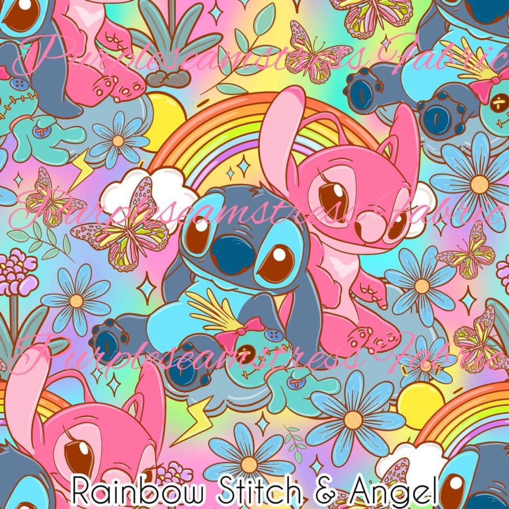 Rainbow Stitch & Angel – Purpleseamstress Fabric
