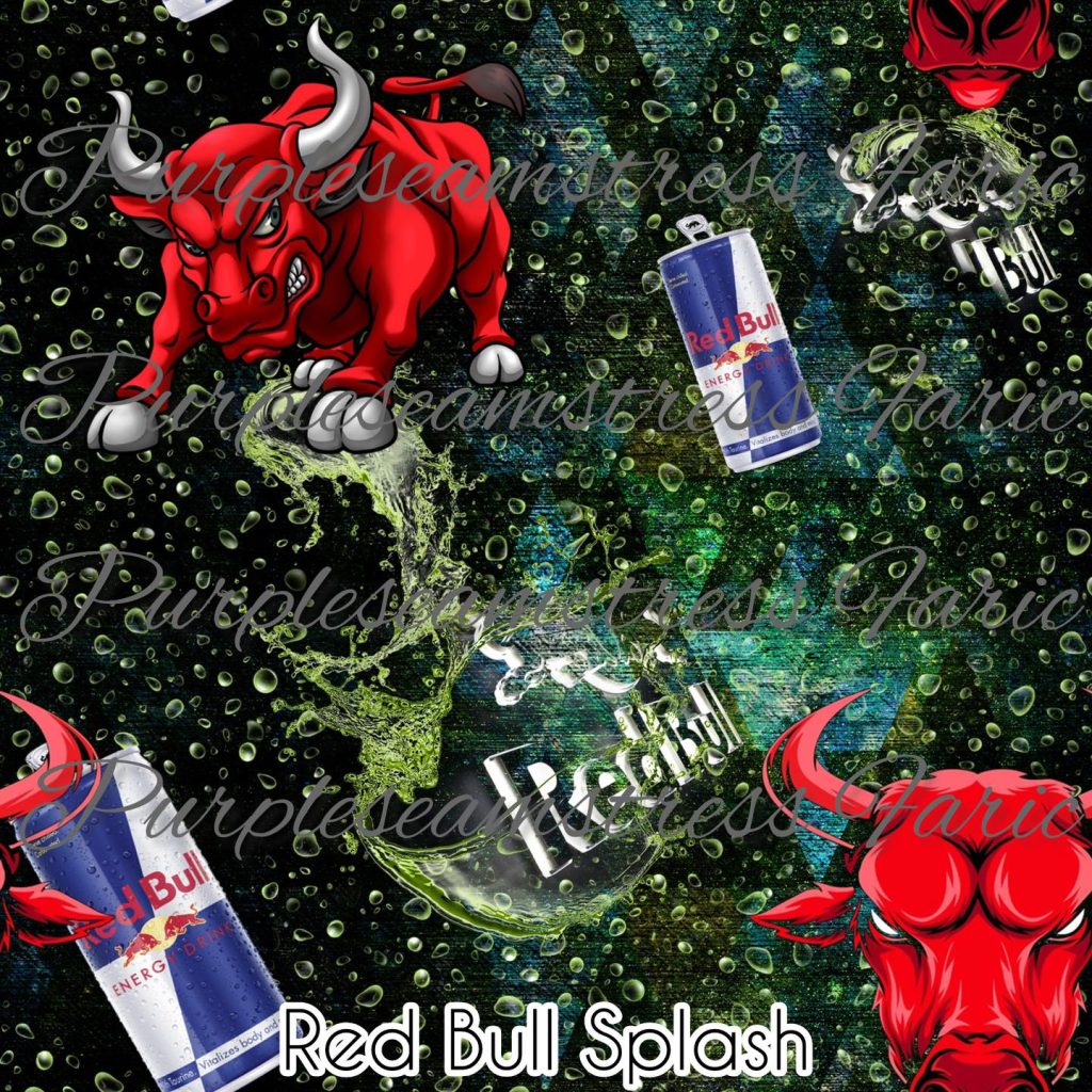 Red Bull Splash – Fabric – Purpleseamstress Fabric