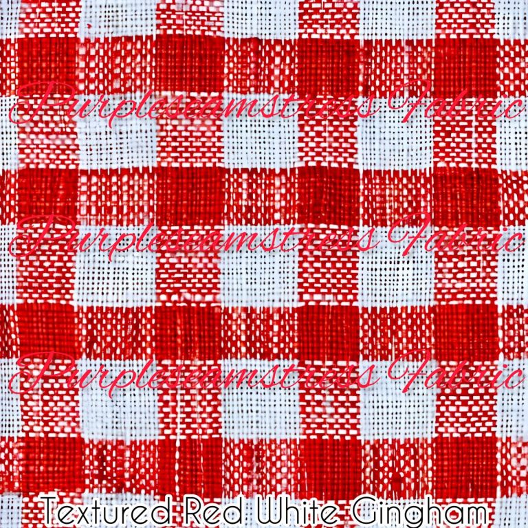 Textured Red White Gingham – Fabric – Purpleseamstress Fabric