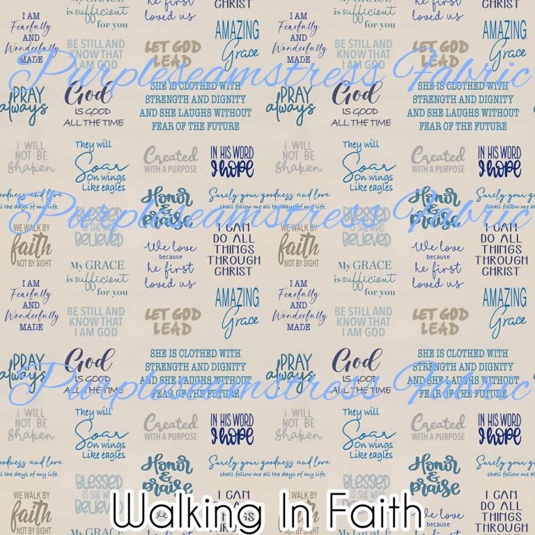 Walking in Faith – Fabric – Purpleseamstress Fabric