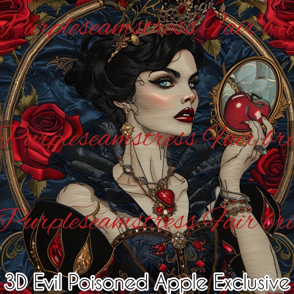 3D Evil Poisoned Apple Exclusive – Fabric – Purpleseamstress Fabric
