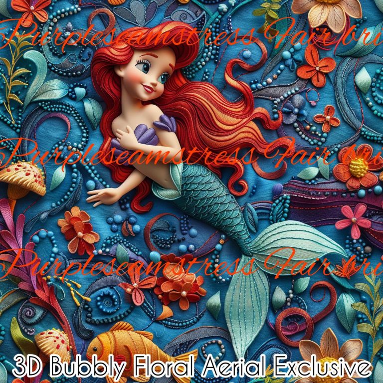 3D Bubbly Floral Ariel Exclusive – Purpleseamstress Fabric