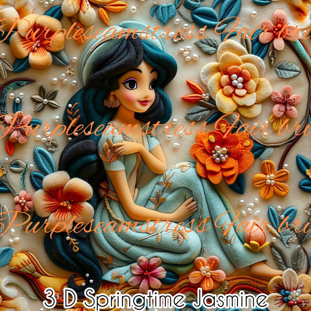 3D Springtime Jasmine – Purpleseamstress Fabric