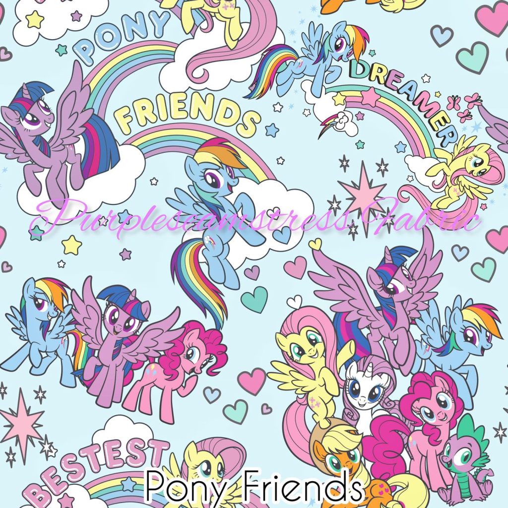 Pony Friends – Fabric – Purpleseamstress Fabric