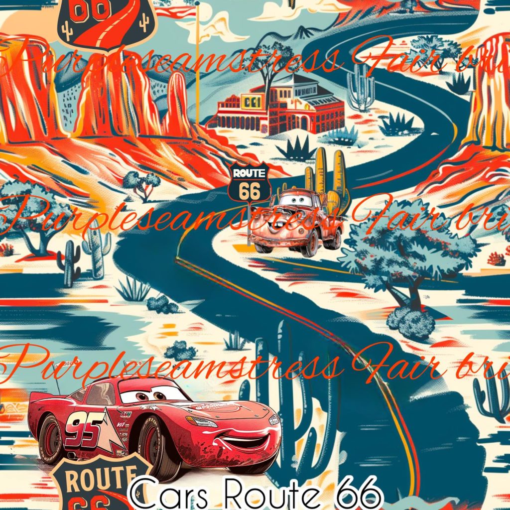 Cars Route 66 – Purpleseamstress Fabric