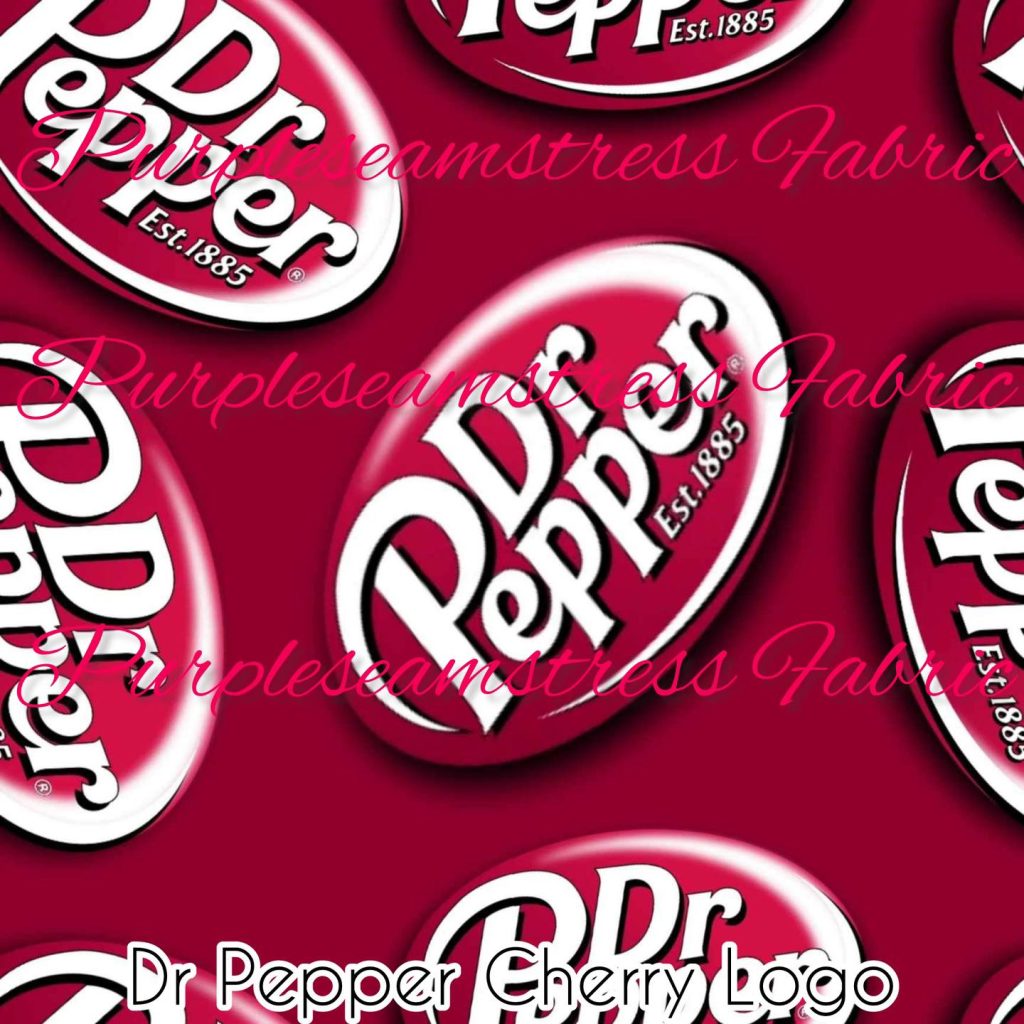 Dr Pepper Logo – Fabric – Purpleseamstress Fabric