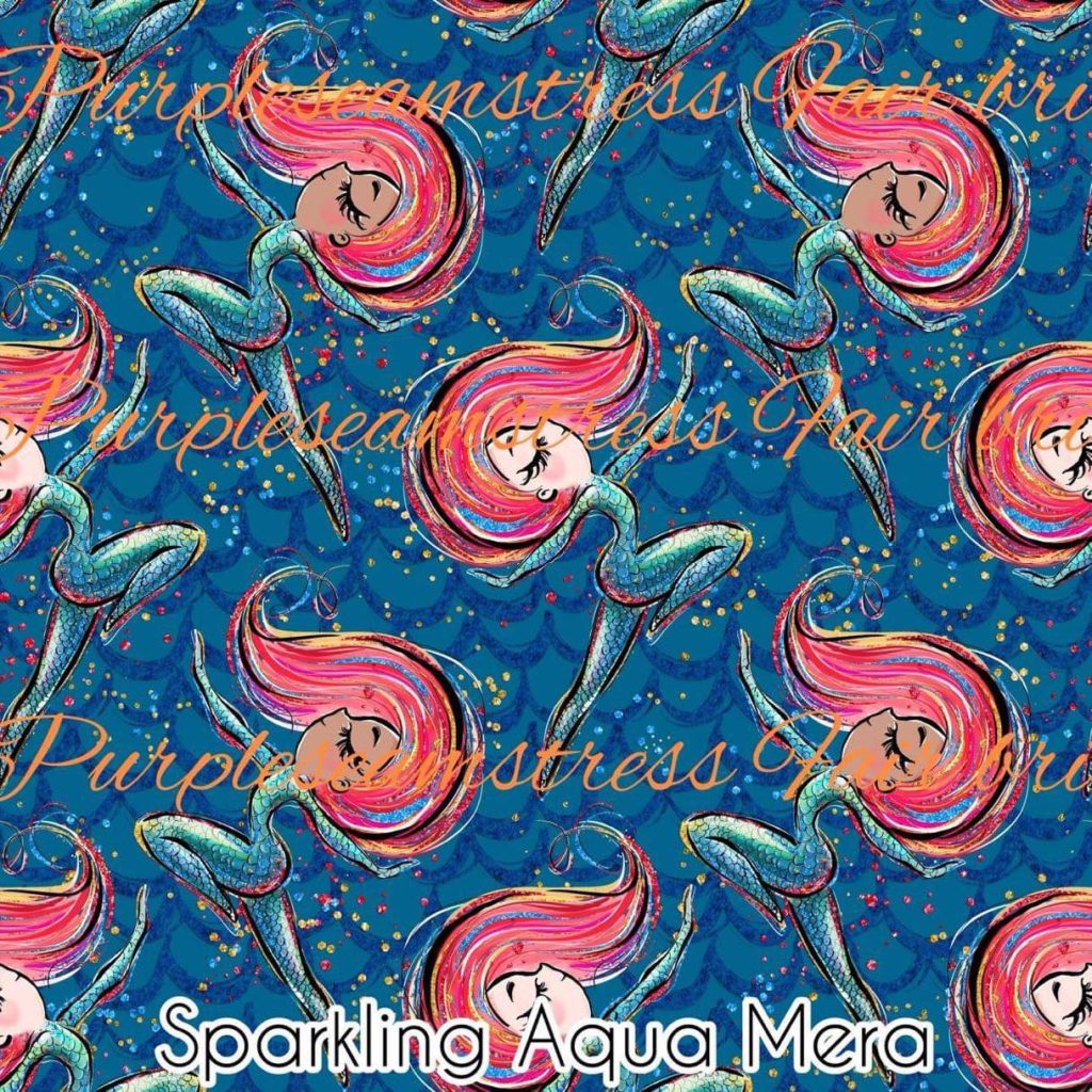 Sparkling Aqua Mera – Fabric – Purpleseamstress Fabric