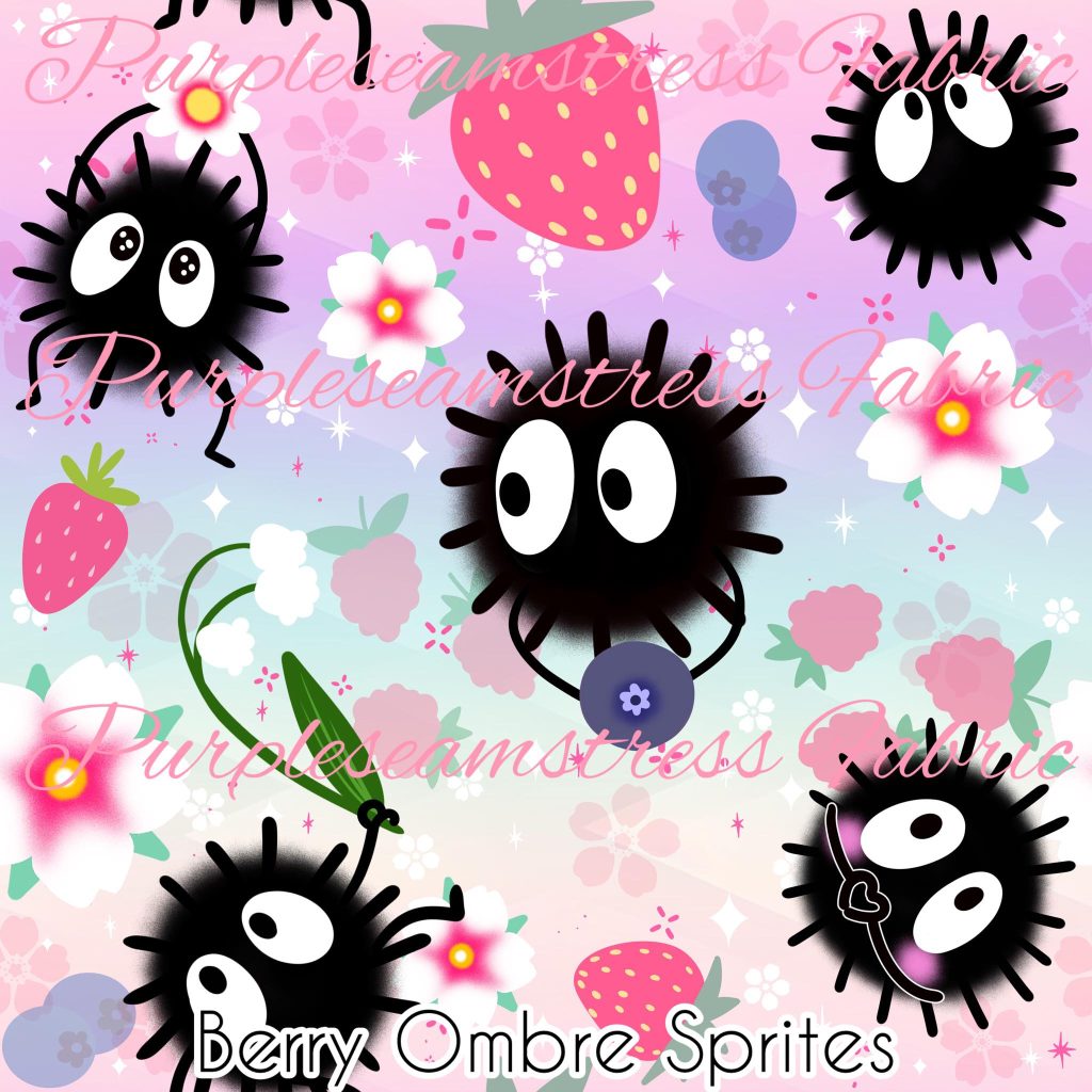 Berry Ombre Sprites – Purpleseamstress Fabric