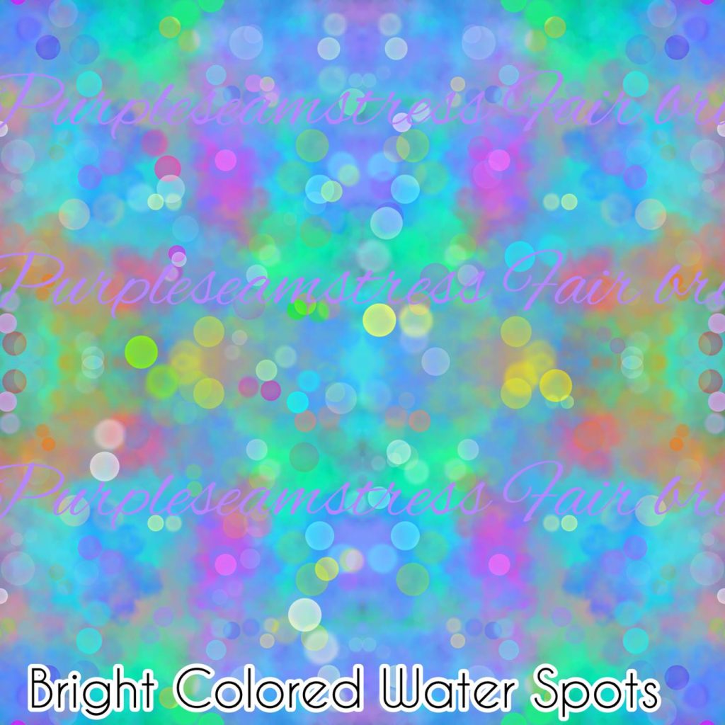 Bright Colored Water Spots – Fabric – Purpleseamstress Fabric