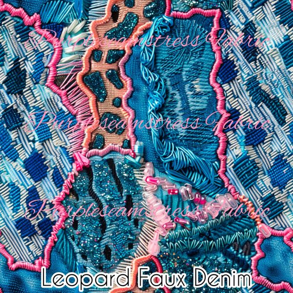 Leopard Faux Denim – Purpleseamstress Fabric