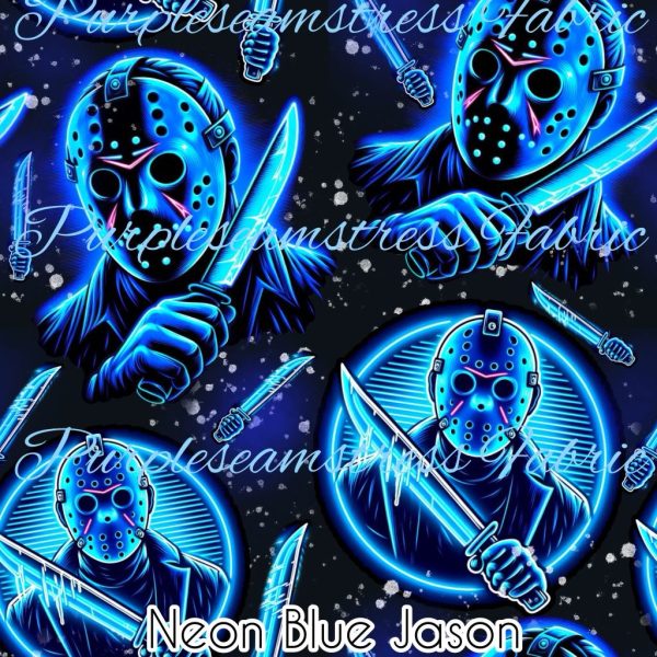 Neon Blue Jason – Fabric – Purpleseamstress Fabric