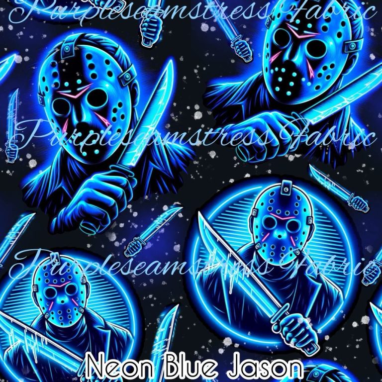 Neon Blue Jason – Fabric – Purpleseamstress Fabric