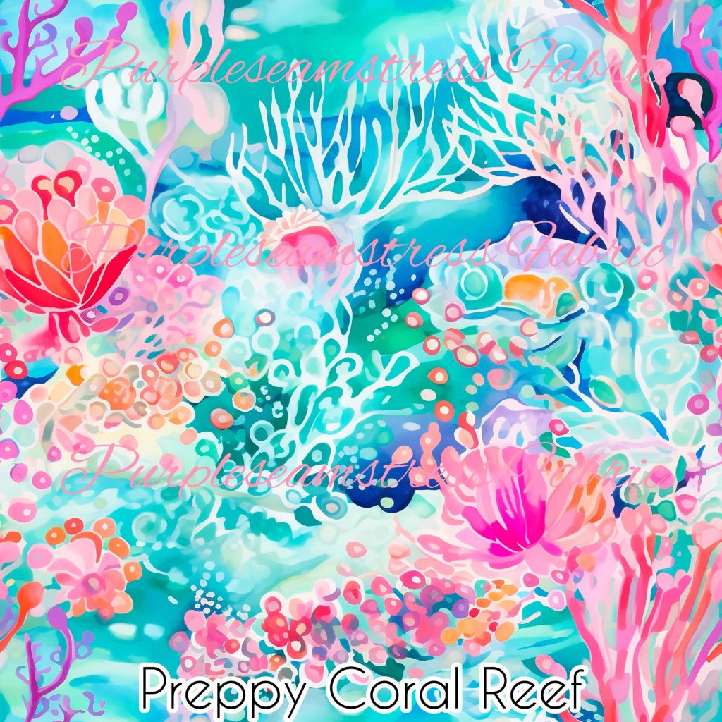 Preppy Coral Reef – Purpleseamstress Fabric