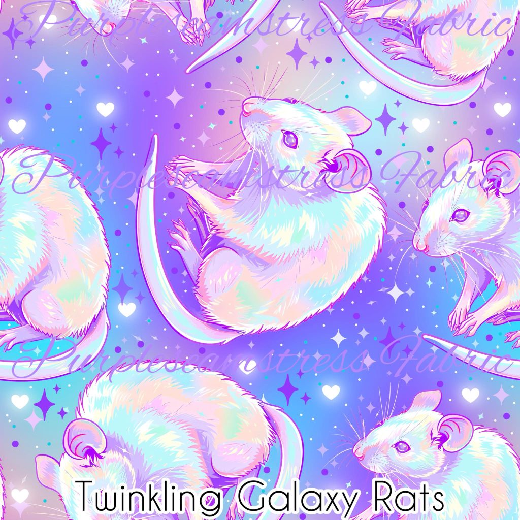 Twinkling Galaxy Rats – Purpleseamstress Fabric