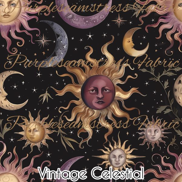 Vintage Celestial – Fabric – Purpleseamstress Fabric