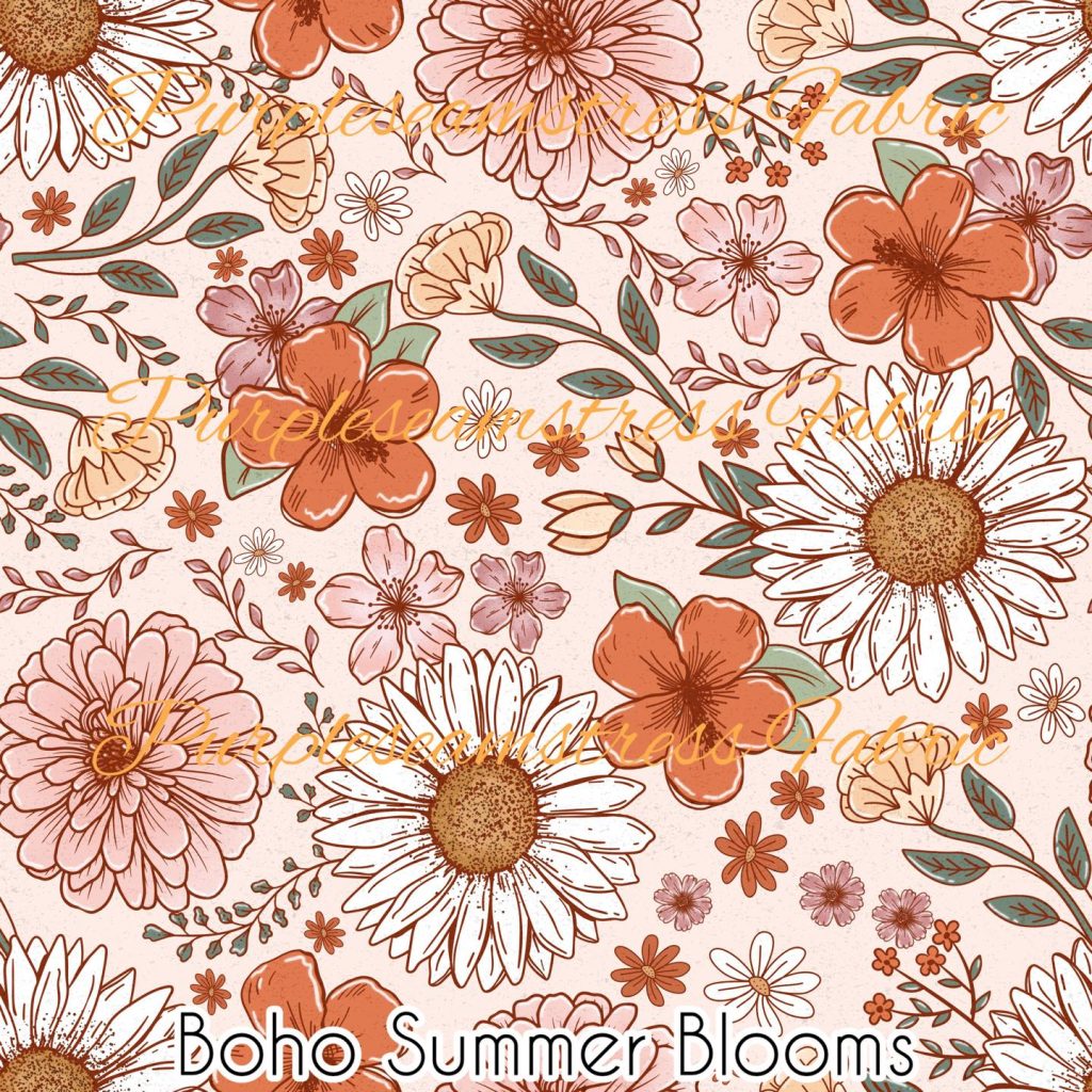 Boho Summer Blooms – Purpleseamstress Fabric