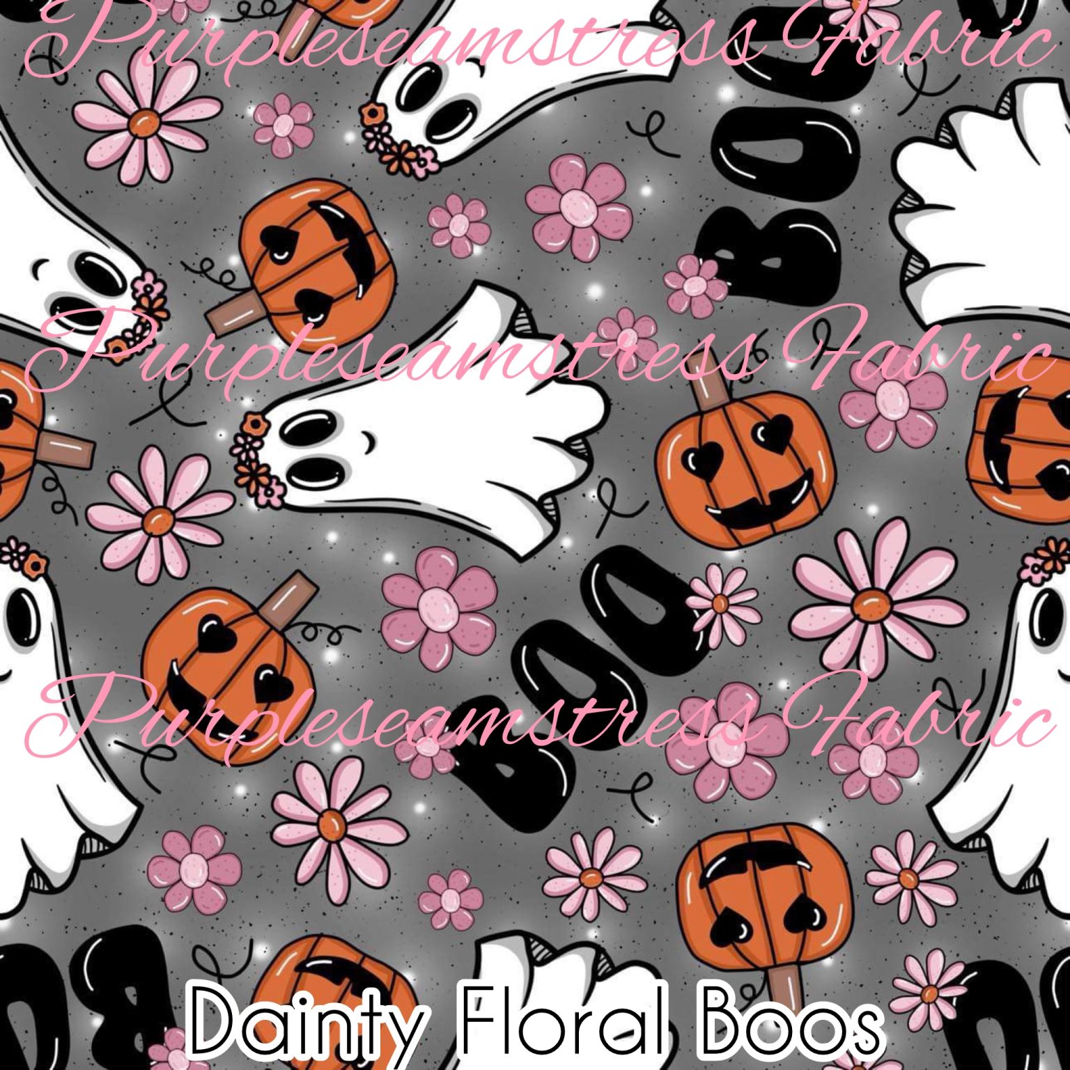 Dainty Floral Boos – Purpleseamstress Fabric