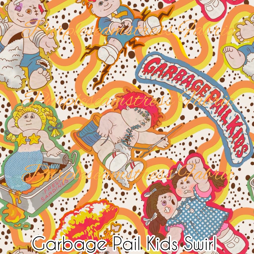Garbage Pail Kids Swirl – Fabric – Purpleseamstress Fabric