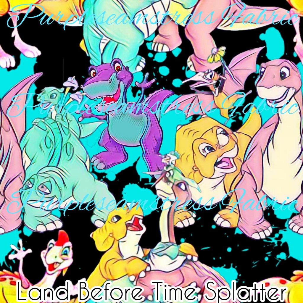 Land Before Time Splatter – Fabric – Purpleseamstress Fabric