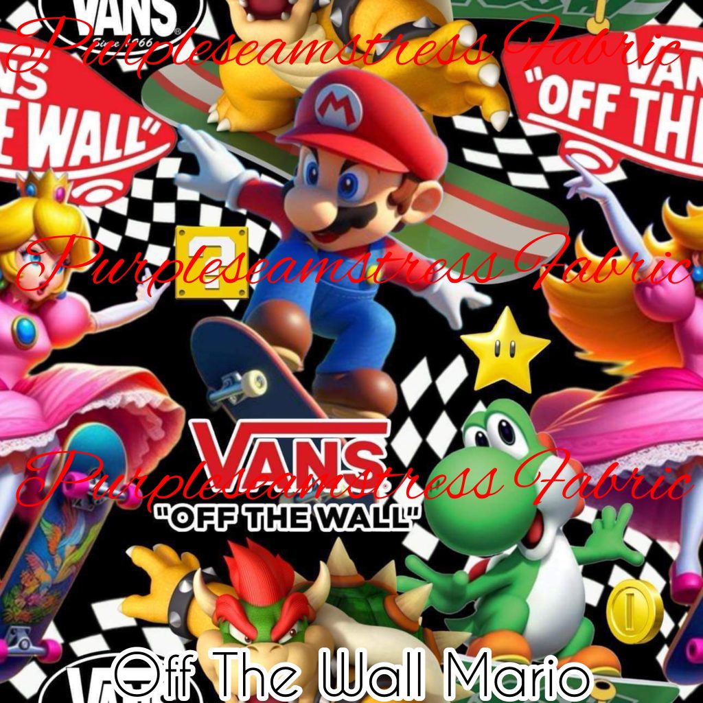 Off the Wall Mario – Fabric – Purpleseamstress Fabric