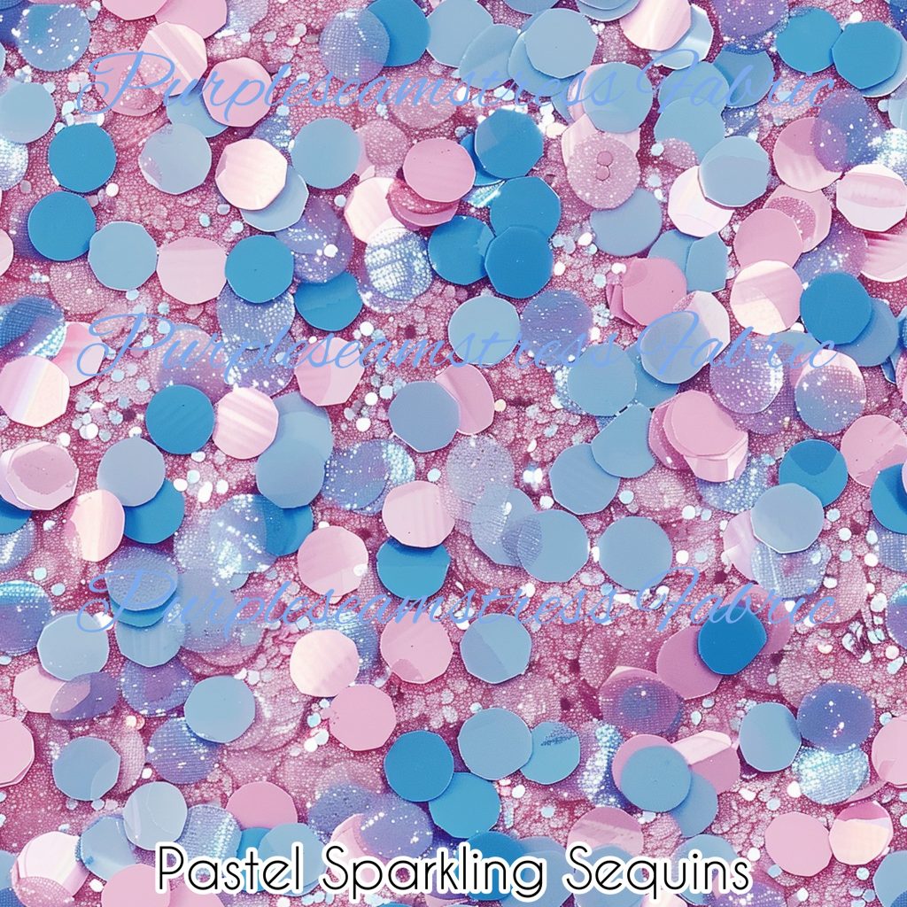 Faux Pastel Sparkling Sequins – Fabric – Purpleseamstress Fabric