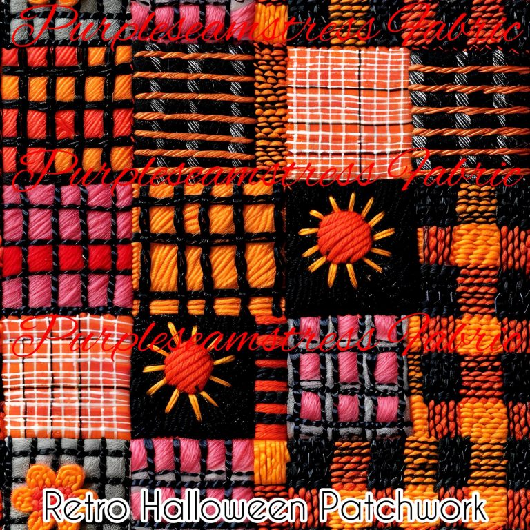 Retro Halloween Patchwork – Purpleseamstress Fabric