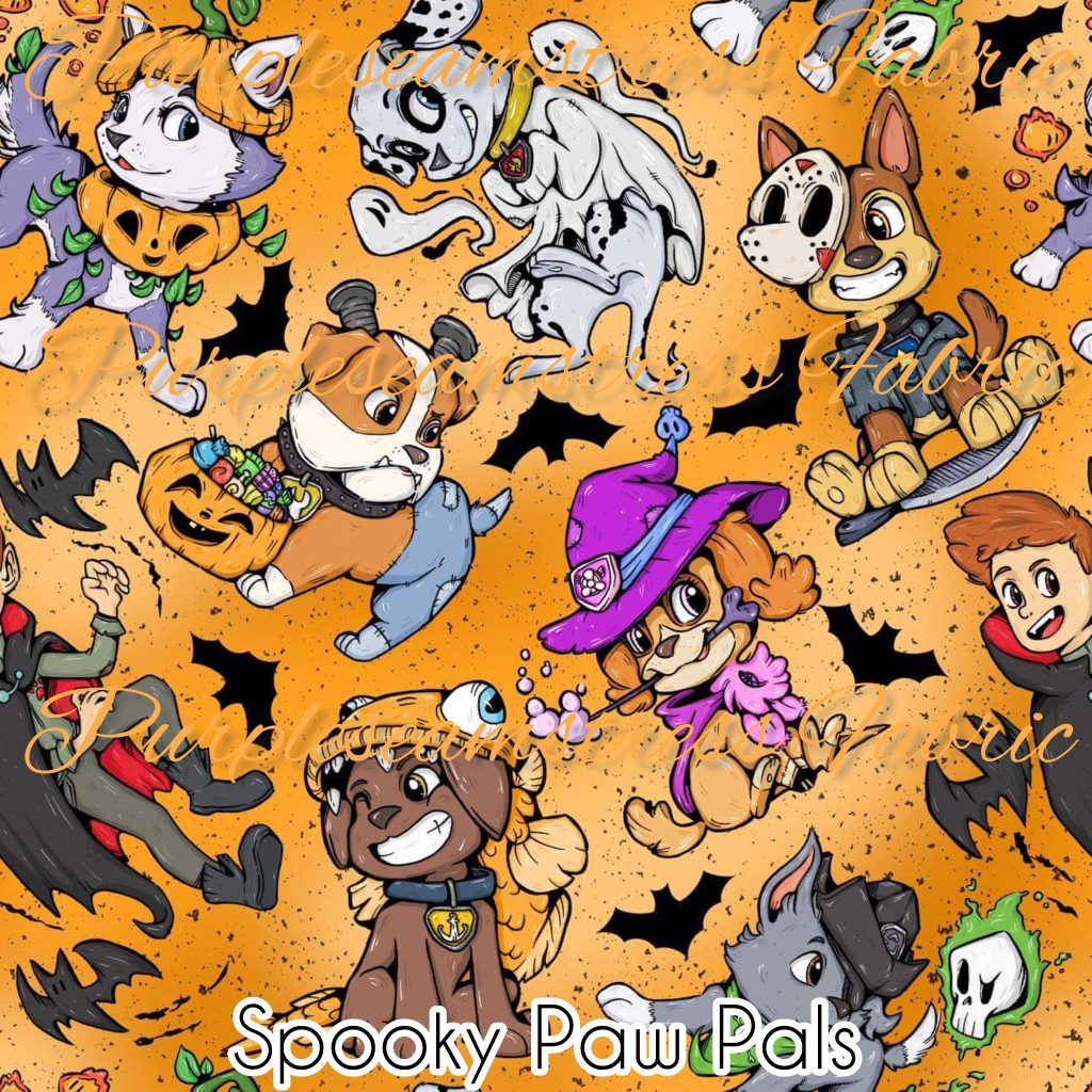 Spooky Paw Pals – Fabric – Purpleseamstress Fabric