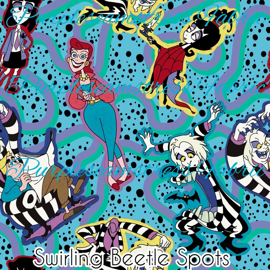 Swirling Beetle Spots – Fabric – Purpleseamstress Fabric