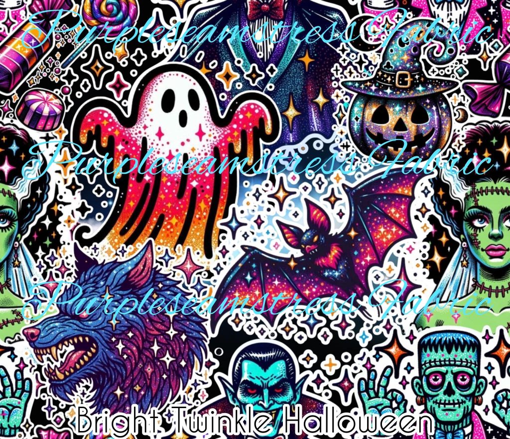 Bright Twinkle Halloween – Purpleseamstress Fabric