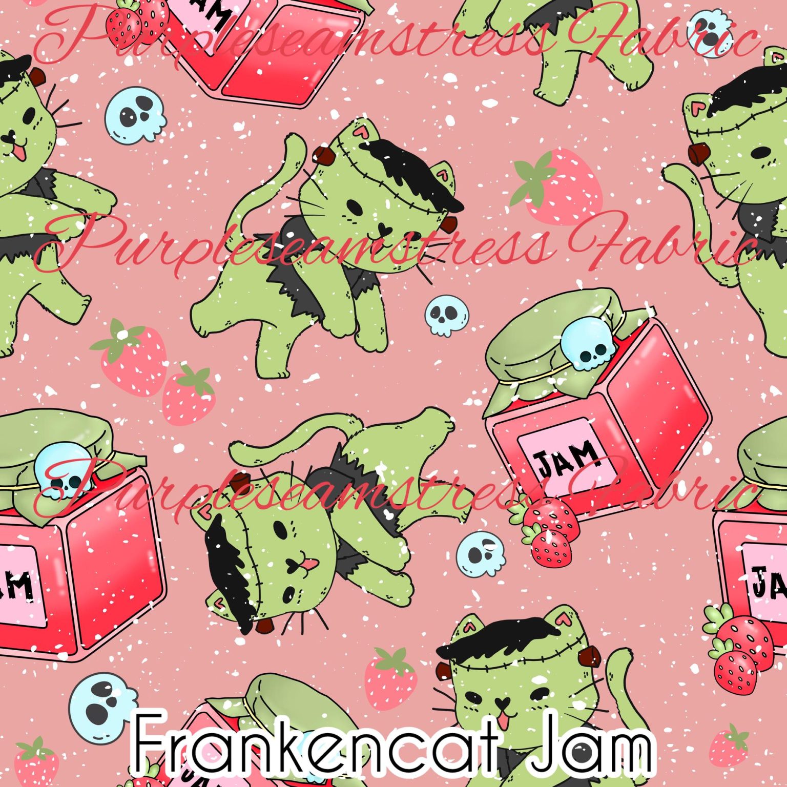 Frankencat Jam – Fabric – Purpleseamstress Fabric