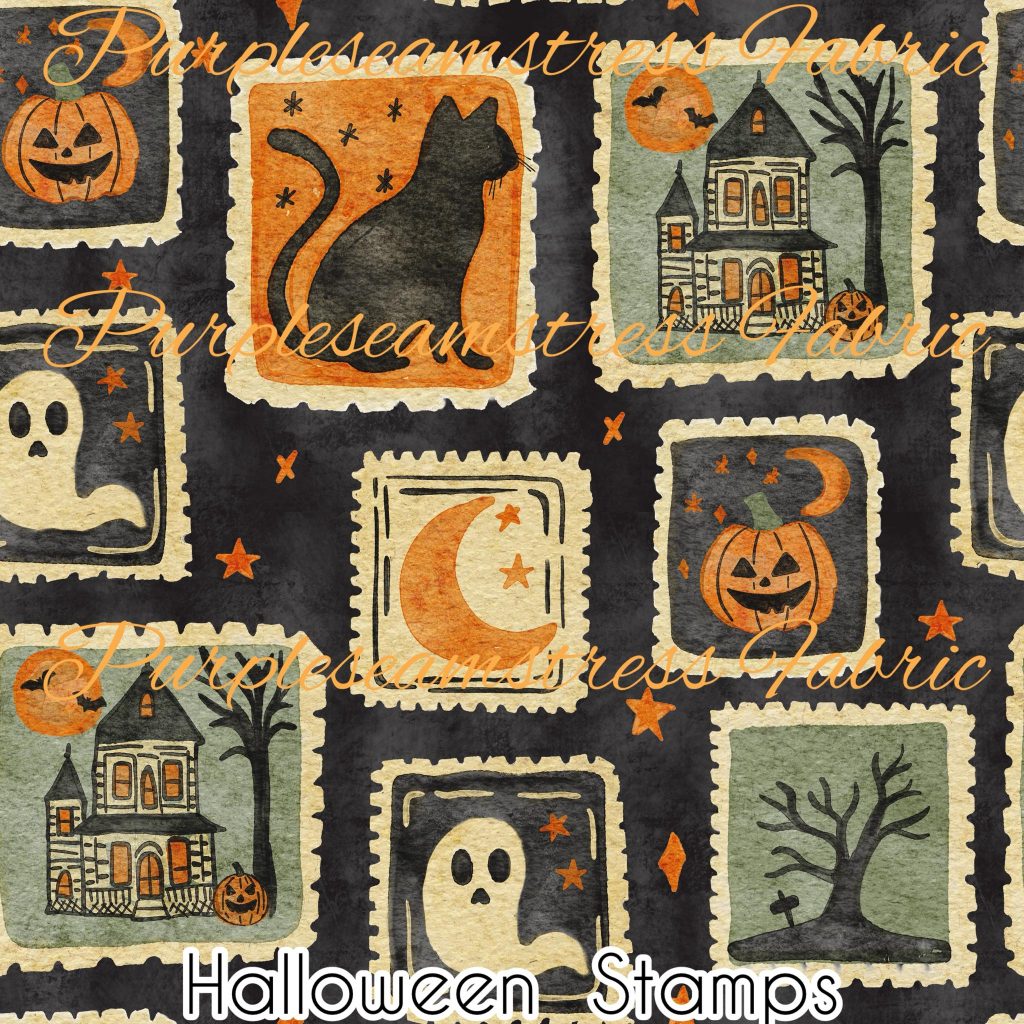 Halloween Stamps – Purpleseamstress Fabric