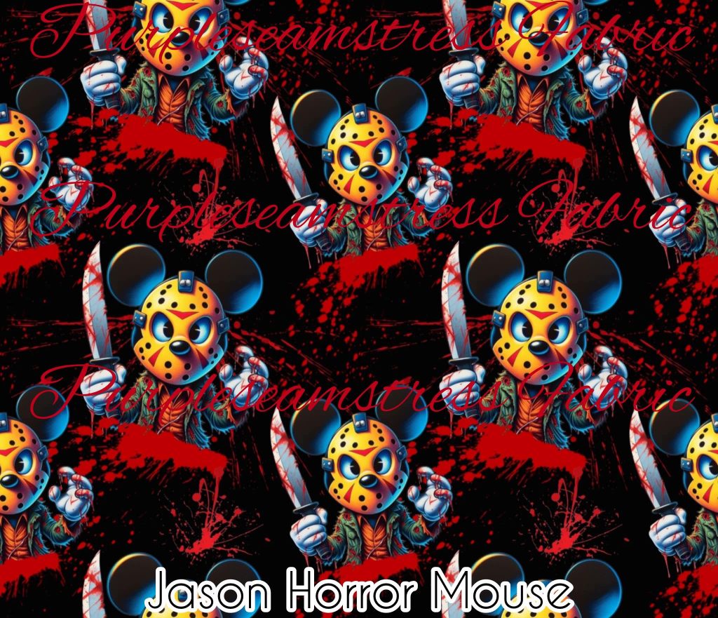 Jason Horror Mouse – Fabric – Purpleseamstress Fabric