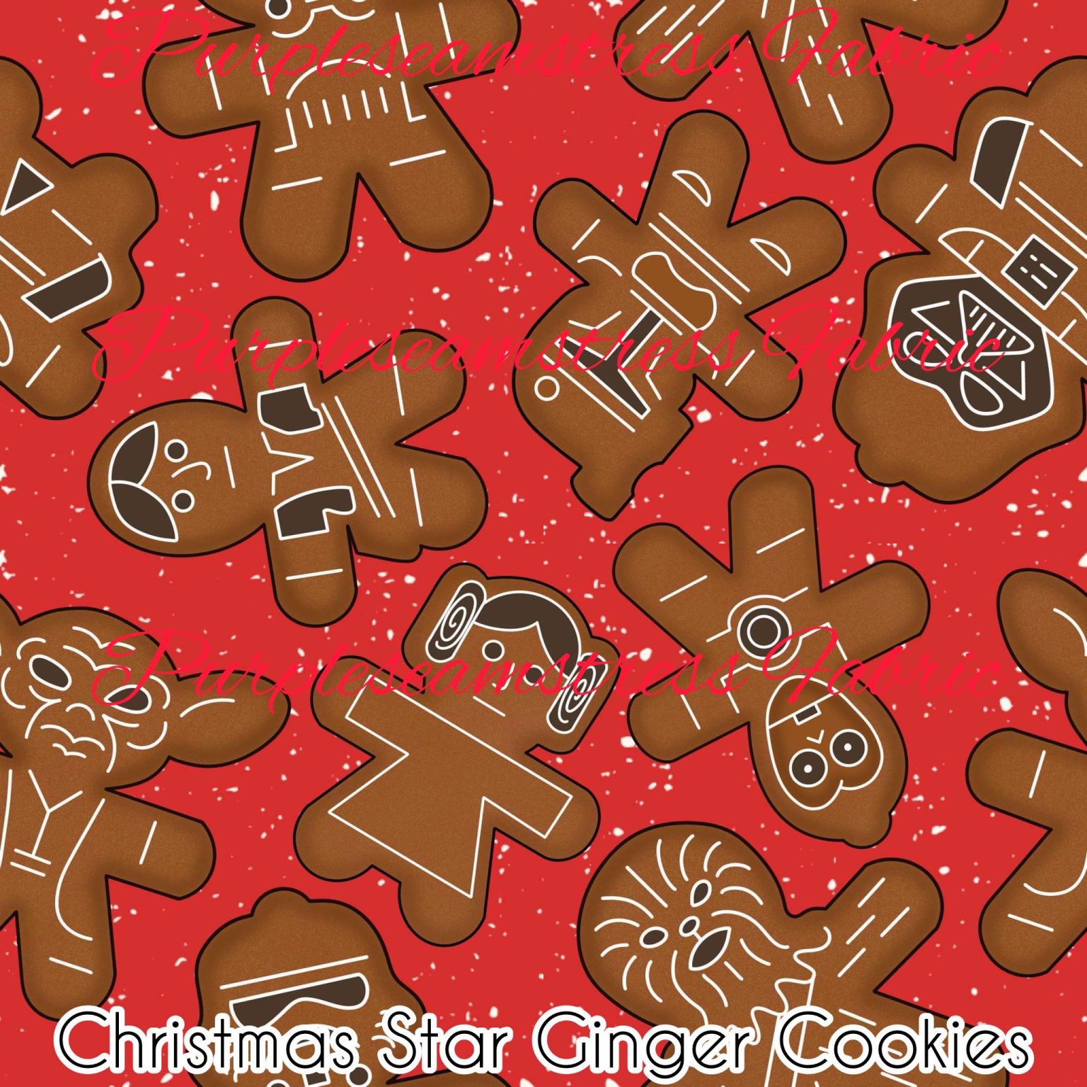 Christmas Star Ginger Cookies – Fabric – Purpleseamstress Fabric