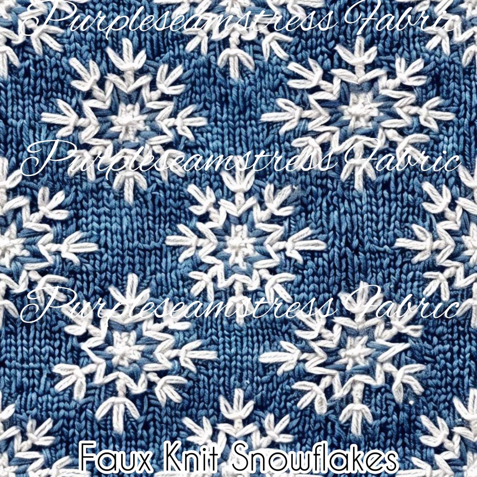 Faux Knit Snowflakes – Purpleseamstress Fabric