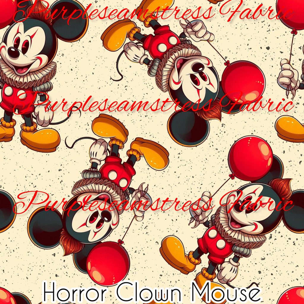 Horror Clown Mouse – Purpleseamstress Fabric
