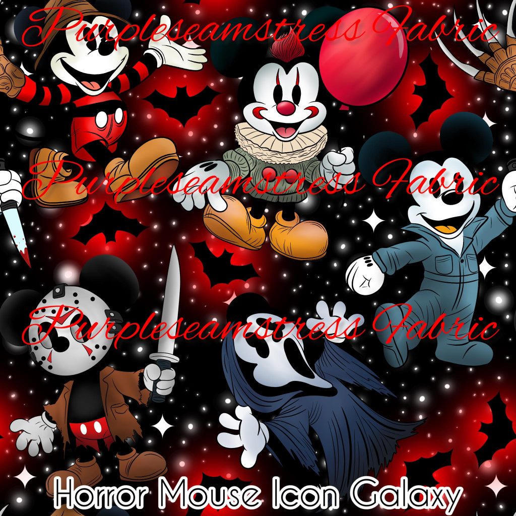 Horror Mouse Icon Galaxy – Fabric – Purpleseamstress Fabric