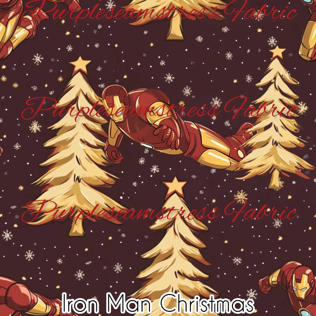 Iron Man Christmas – Fabric – Purpleseamstress Fabric