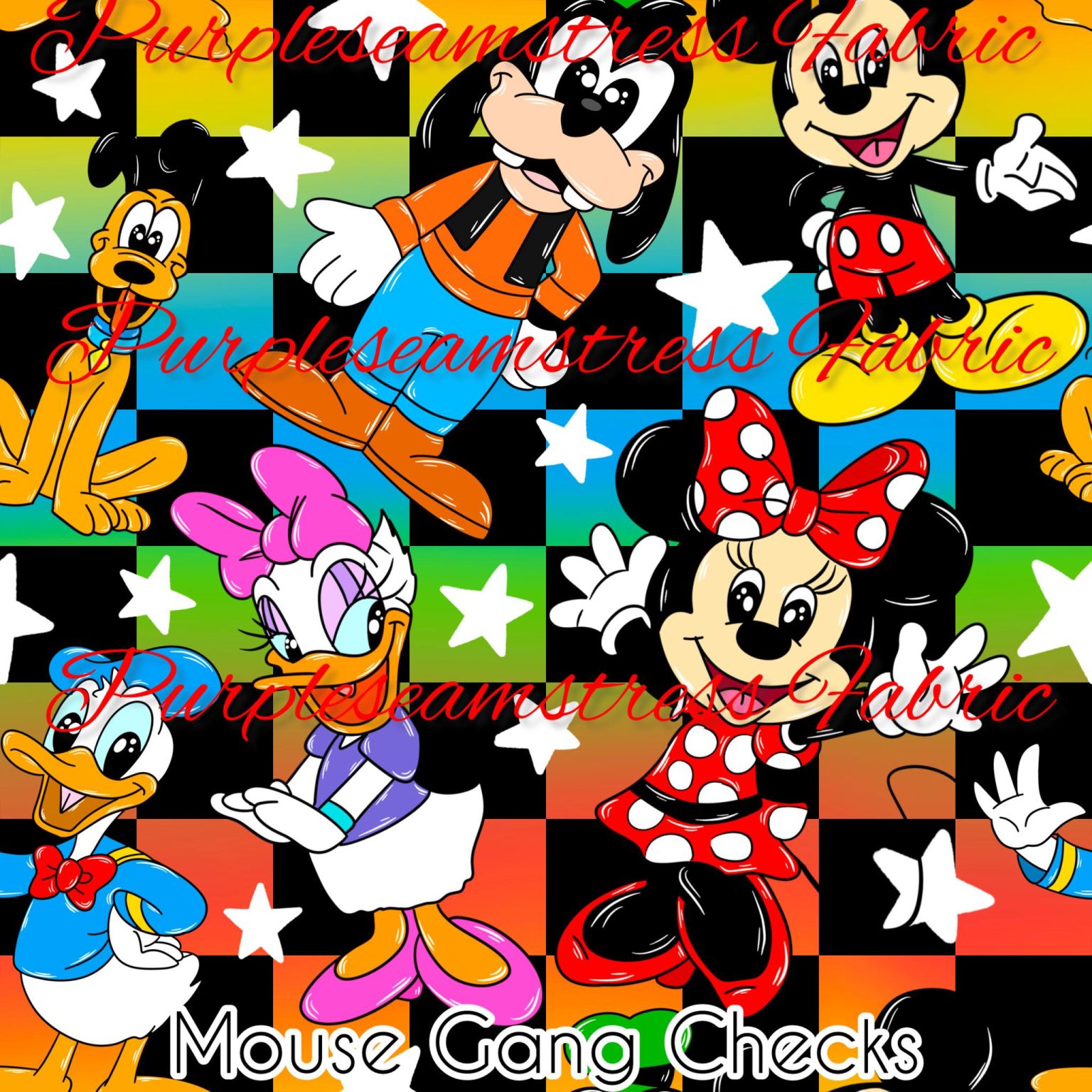 Mouse Gang Checks – Purpleseamstress Fabric