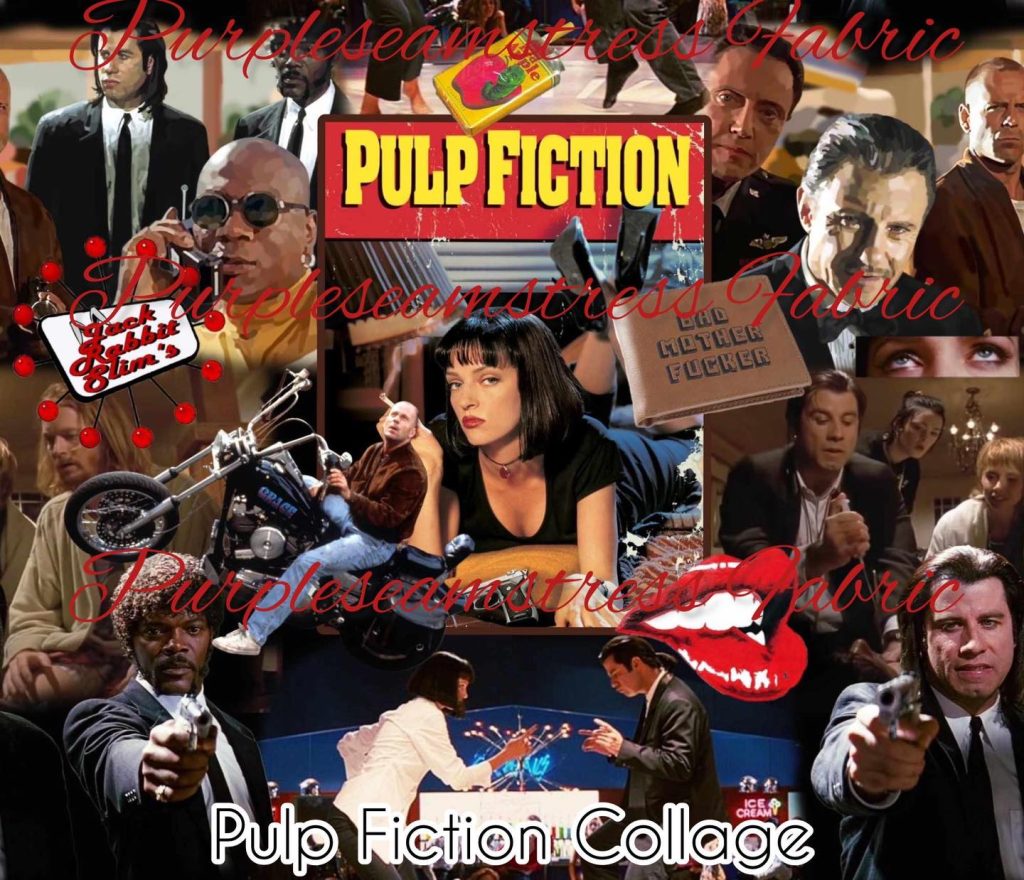 Pulp Fiction Collage – Purpleseamstress Fabric