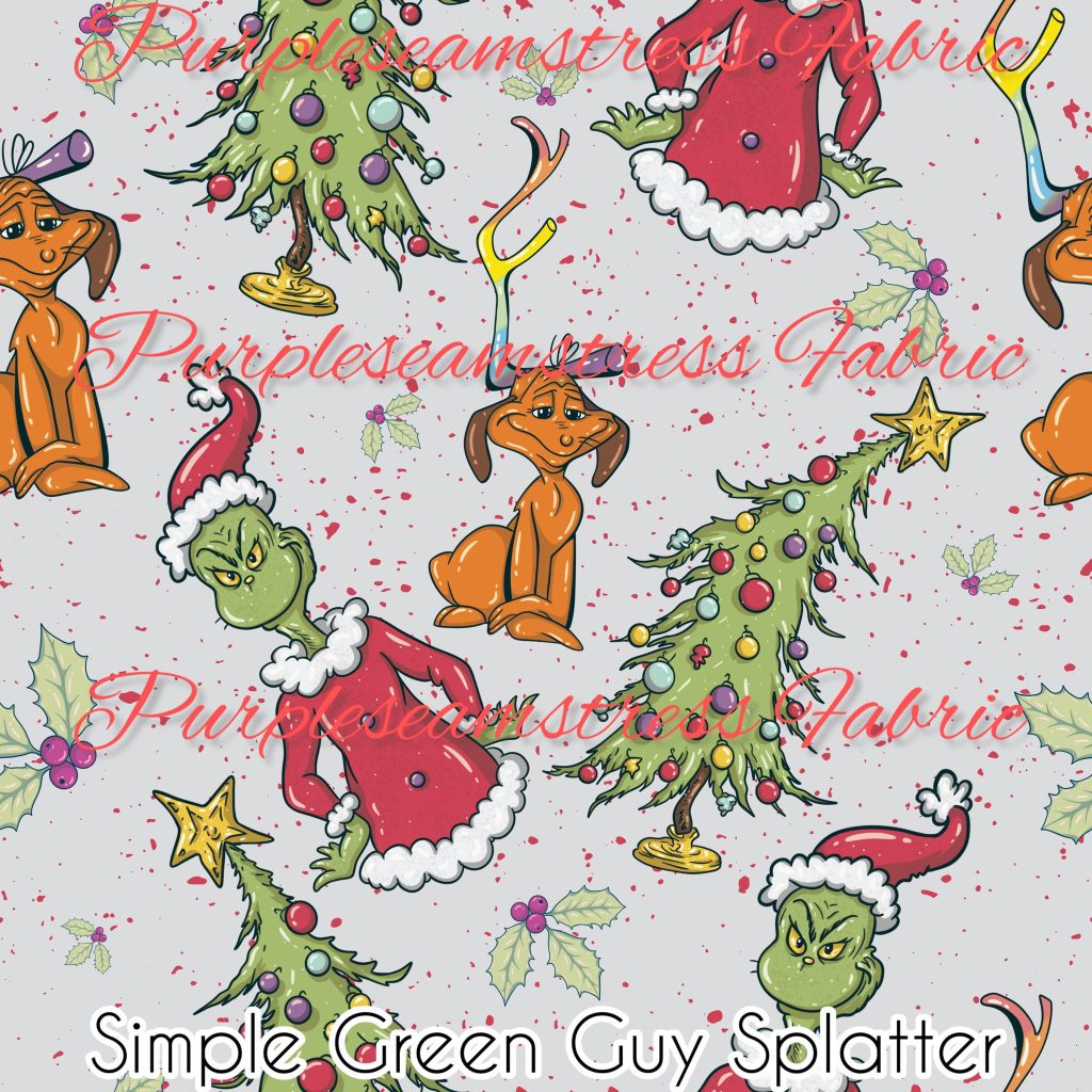 Simple Green Guy Splatter – Fabric – Purpleseamstress Fabric
