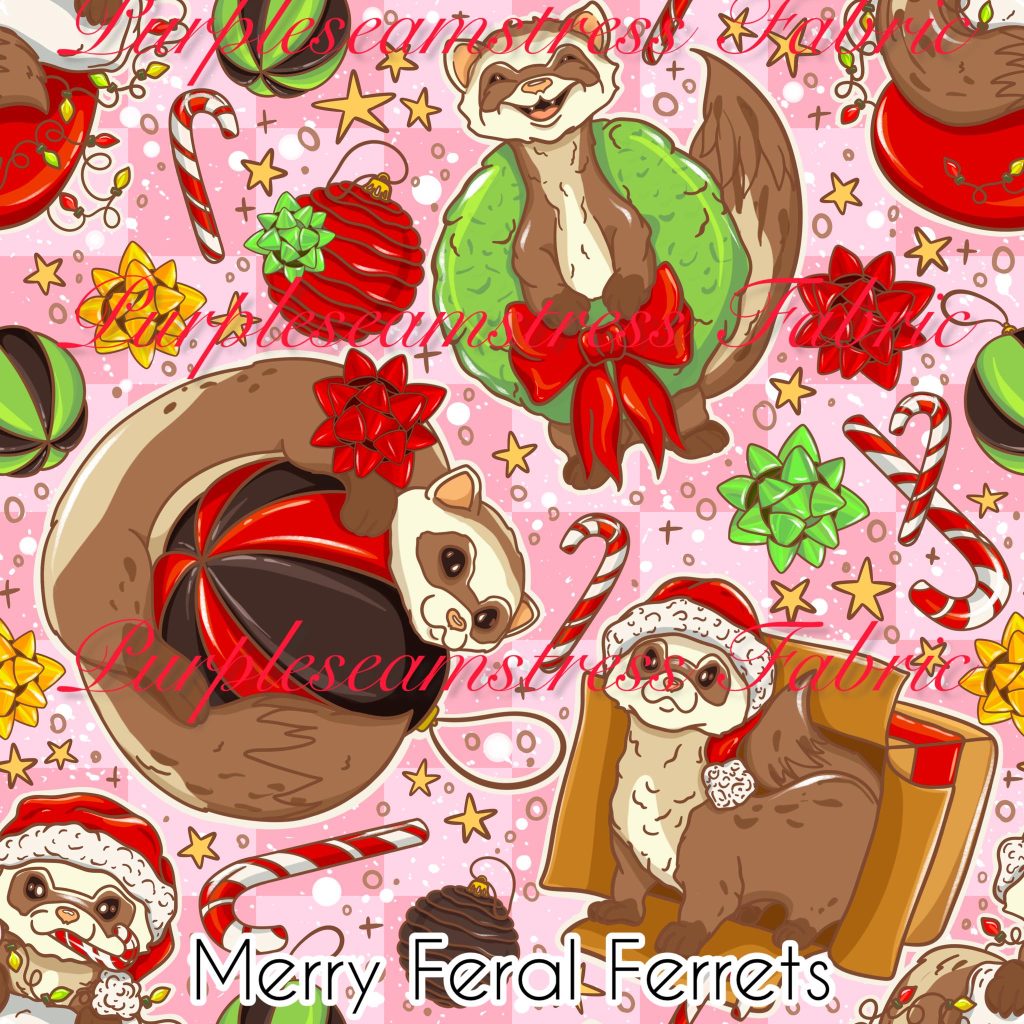 Merry Feral Ferrets – Purpleseamstress Fabric